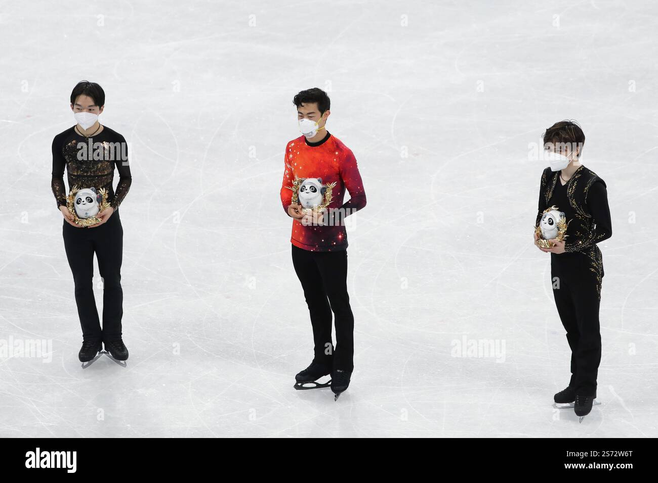 FEB 10, 2022 - Beijing, China: Nathan Chen of USA reacts to winning the ...