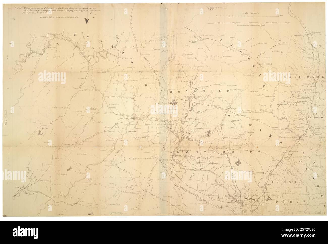 Part of "Map of portions of the mility. dep'ts of Washington ...