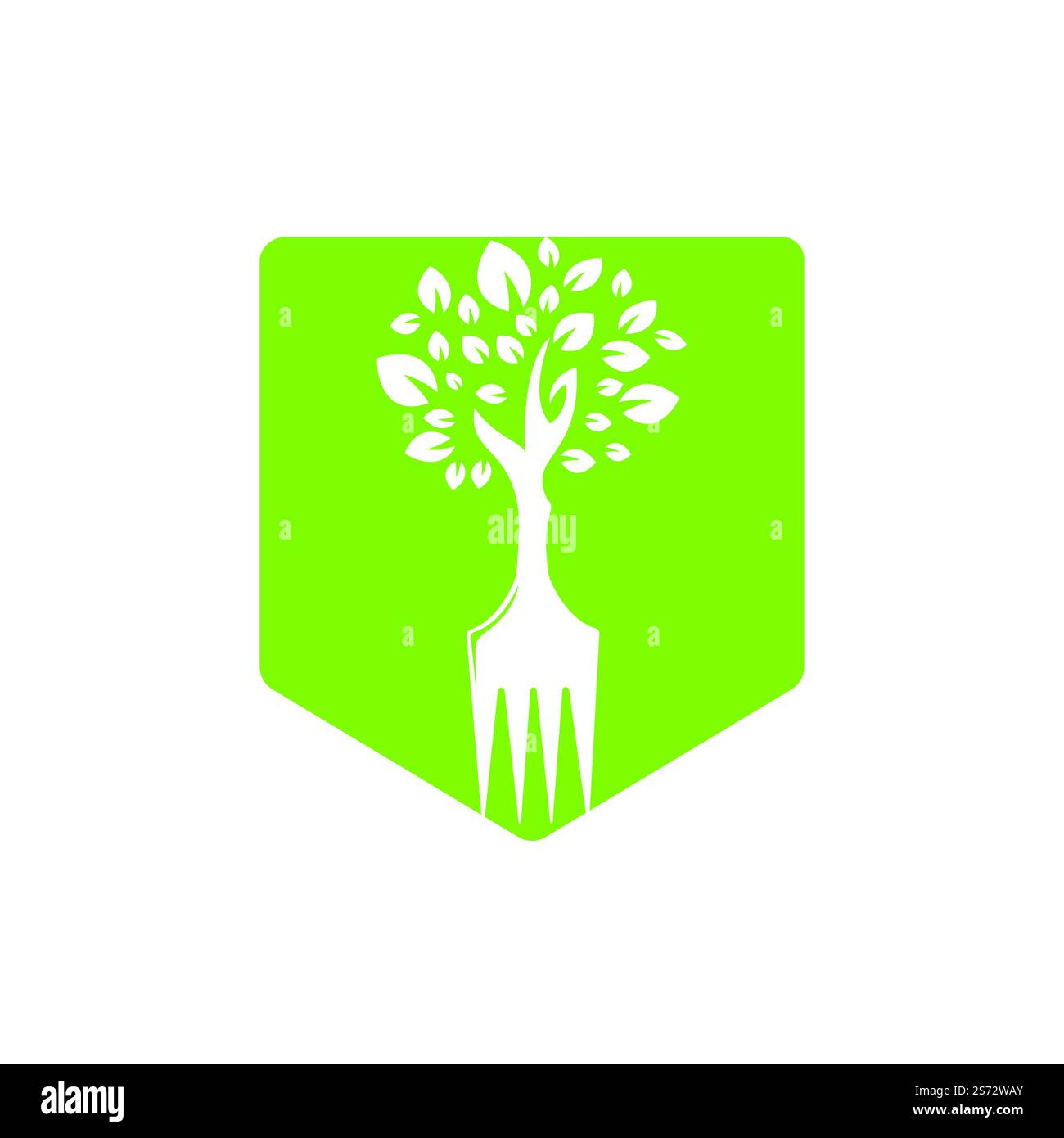Fork tree vector logo design. Restaurant and farming logo concept Stock ...