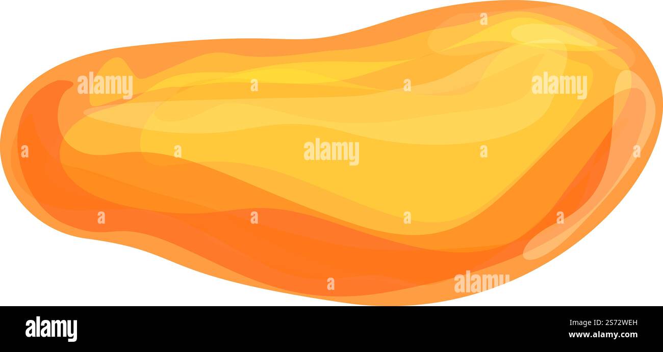 Gold dry food icon cartoon vector. Fruit date. Apricot snack. Gold dry ...