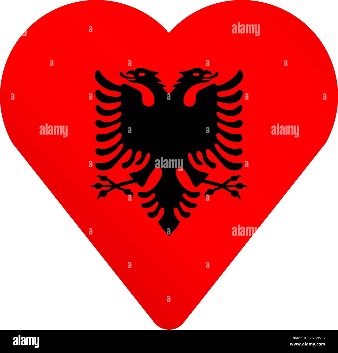 Heart albania emblem icon cartoon vector. Tirana map. Capital ...