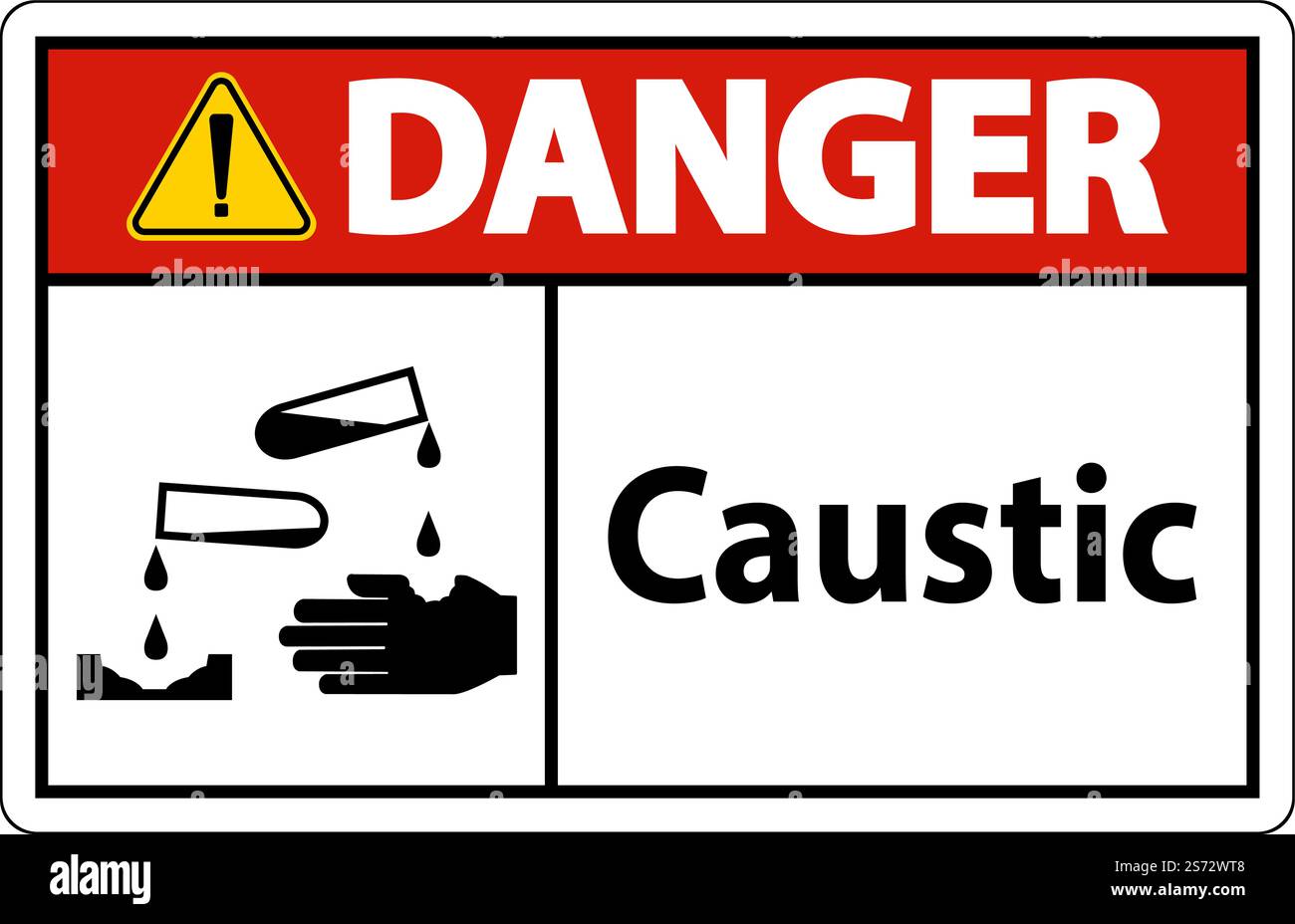 Danger Caustic Symbol Sign On White Background Stock Vector Image & Art ...