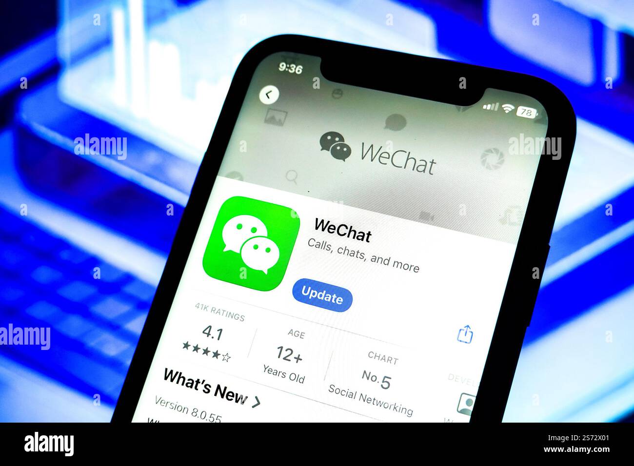 China. 17th Jan, 2025. In this photo illustration, a wechat app logo is ...