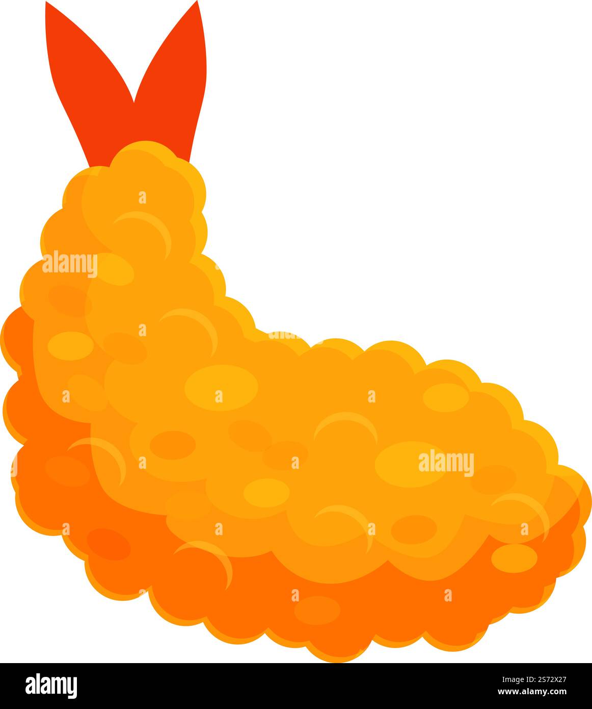 Tempura icon cartoon vector. Shrimp fried. Deep dish. Tempura icon ...