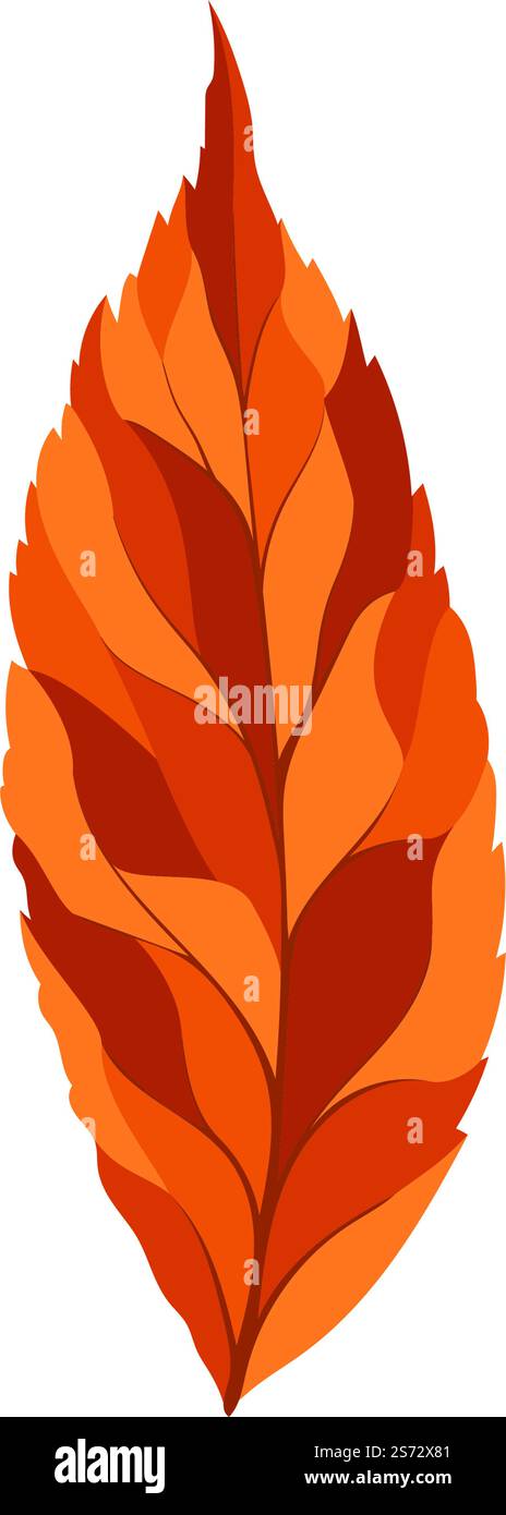 Autumn ash-tree leaf. Leaf fall. Vector illustration Stock Vector Image ...