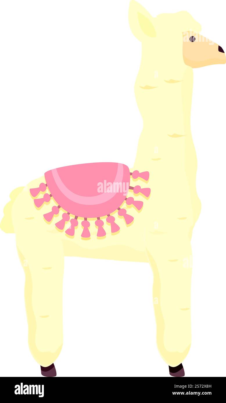 Lama animal icon cartoon vector. Argentina travel. National map. Lama ...