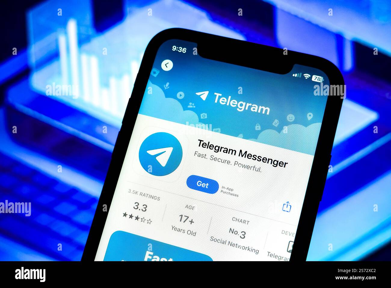 China. 17th Jan, 2025. In this photo illustration, a Telegram Messenger ...