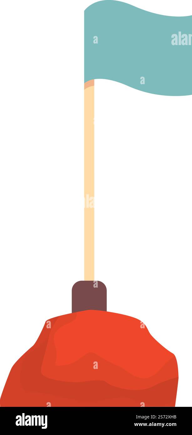 Mars flag icon cartoon vector. Space base. Rover alien. Mars flag icon ...