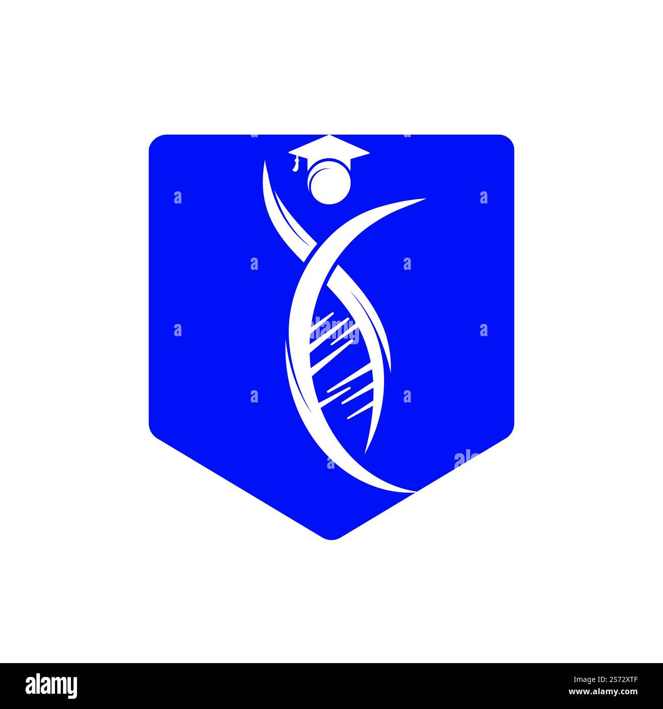 Student dna vector logo template. Genetic education vector logo design ...
