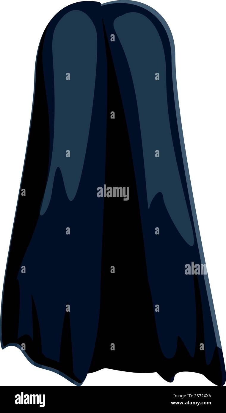 Black cloak icon cartoon vector. Vampire mantle. Kind back. Black cloak icon cartoon vector ...