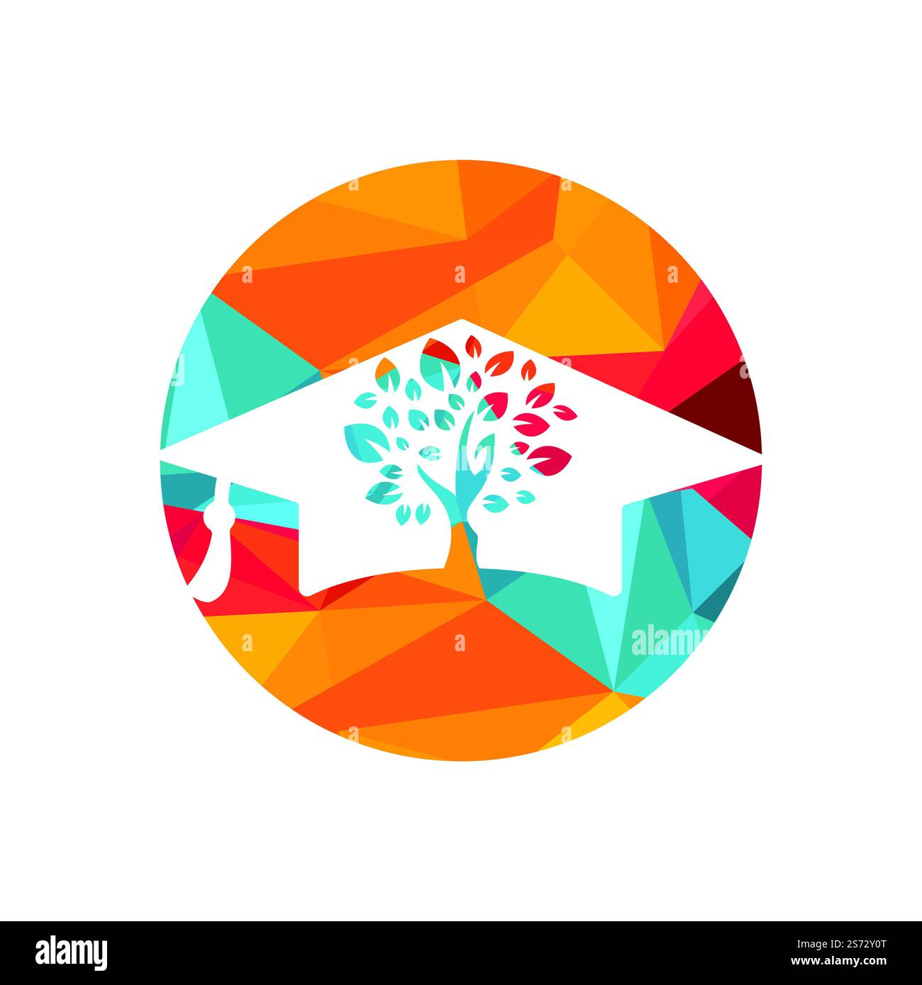 Creative modern nature Education logo design. Graduation cap and tree ...