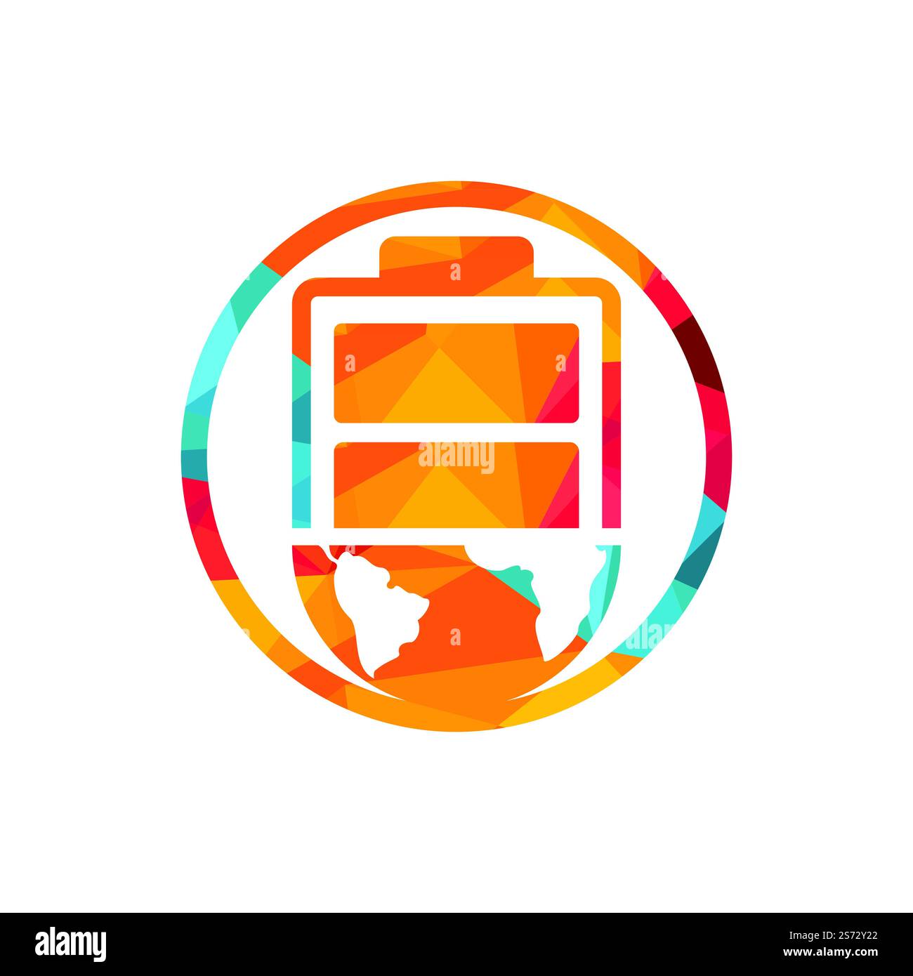 Global energy vector logo design template. Globe and battery icon ...