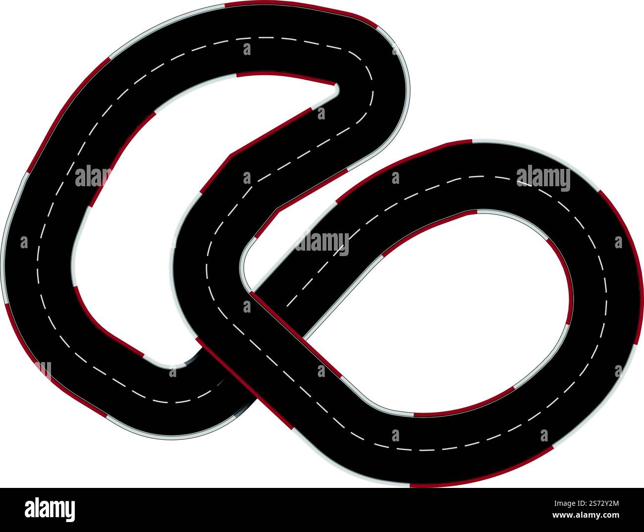 Racetrack finish icon cartoon vector. Circuit car. Race road. Racetrack ...