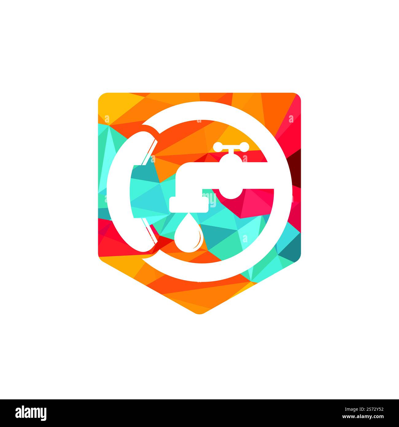 Plumber service call vector logo design. Water service logo concept ...