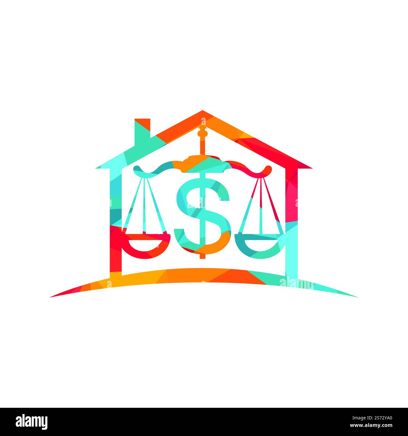 Money scale vector logo design. Dollar balance finance logo concept ...