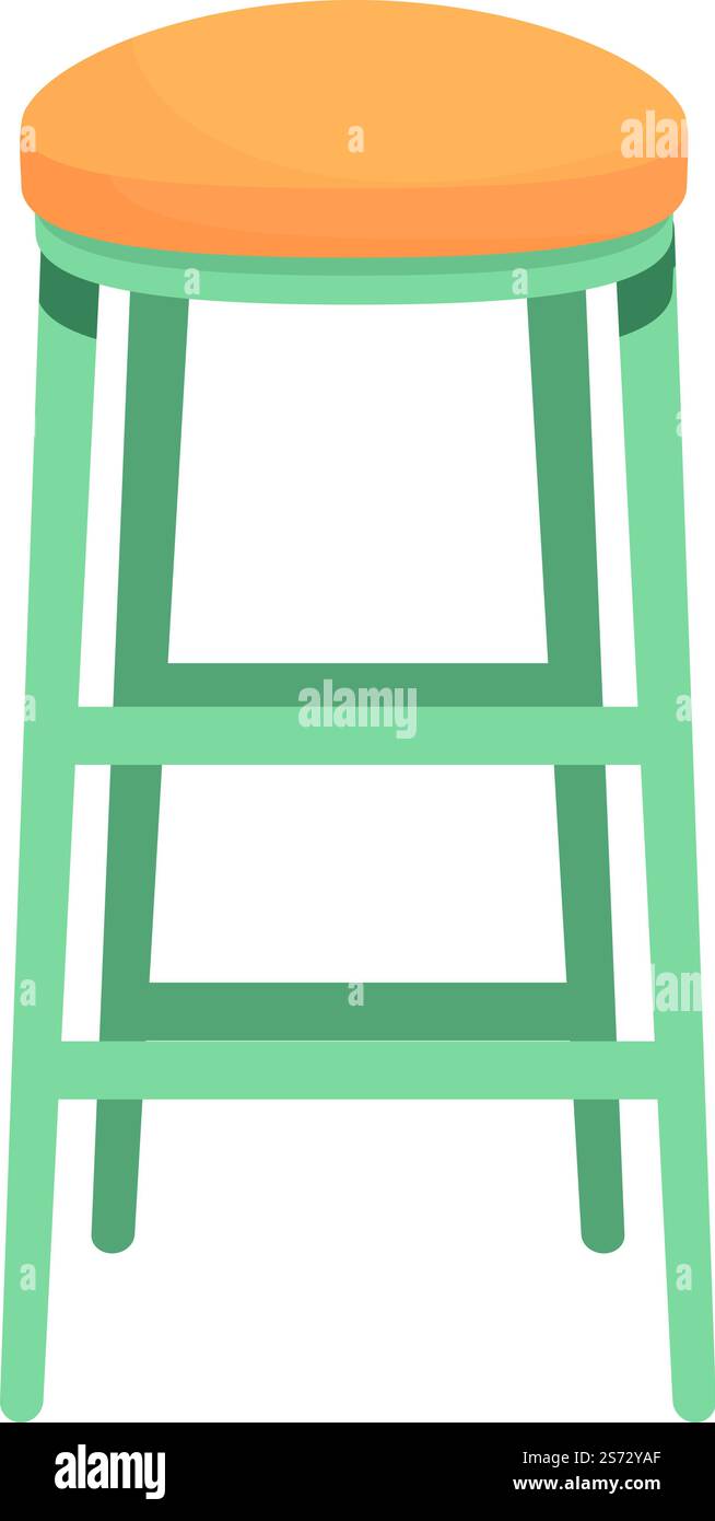 Stool icon cartoon vector. Bar chair. Modern seat. Stool icon cartoon ...
