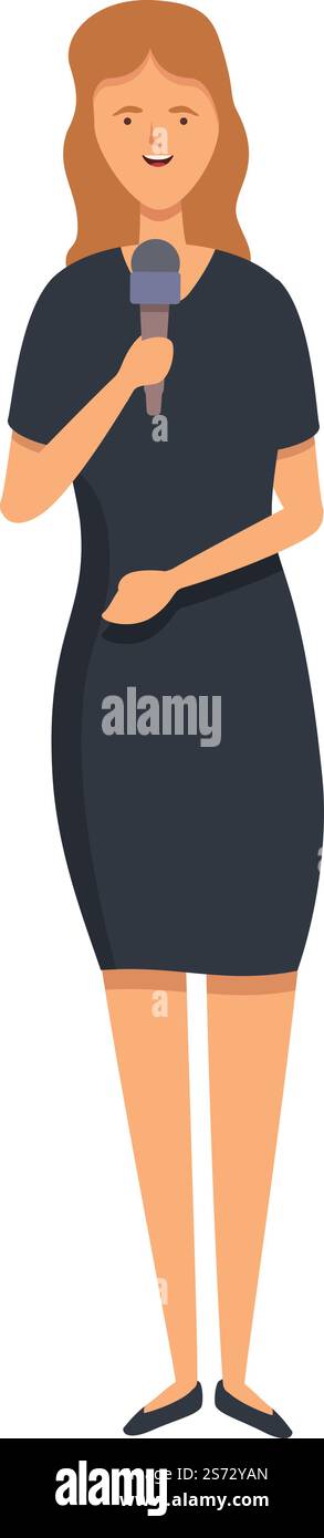 Press reporter icon cartoon vector. Tv news. Studio talk. Press ...