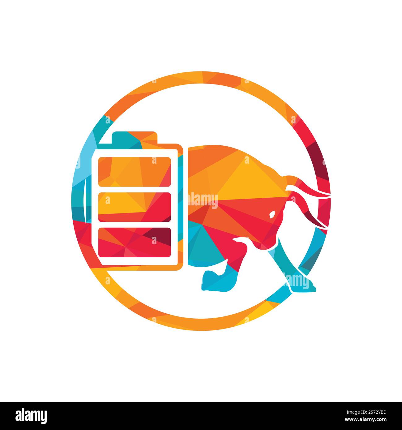 Bull Battery vector logo design template. Strong energy logo concept ...