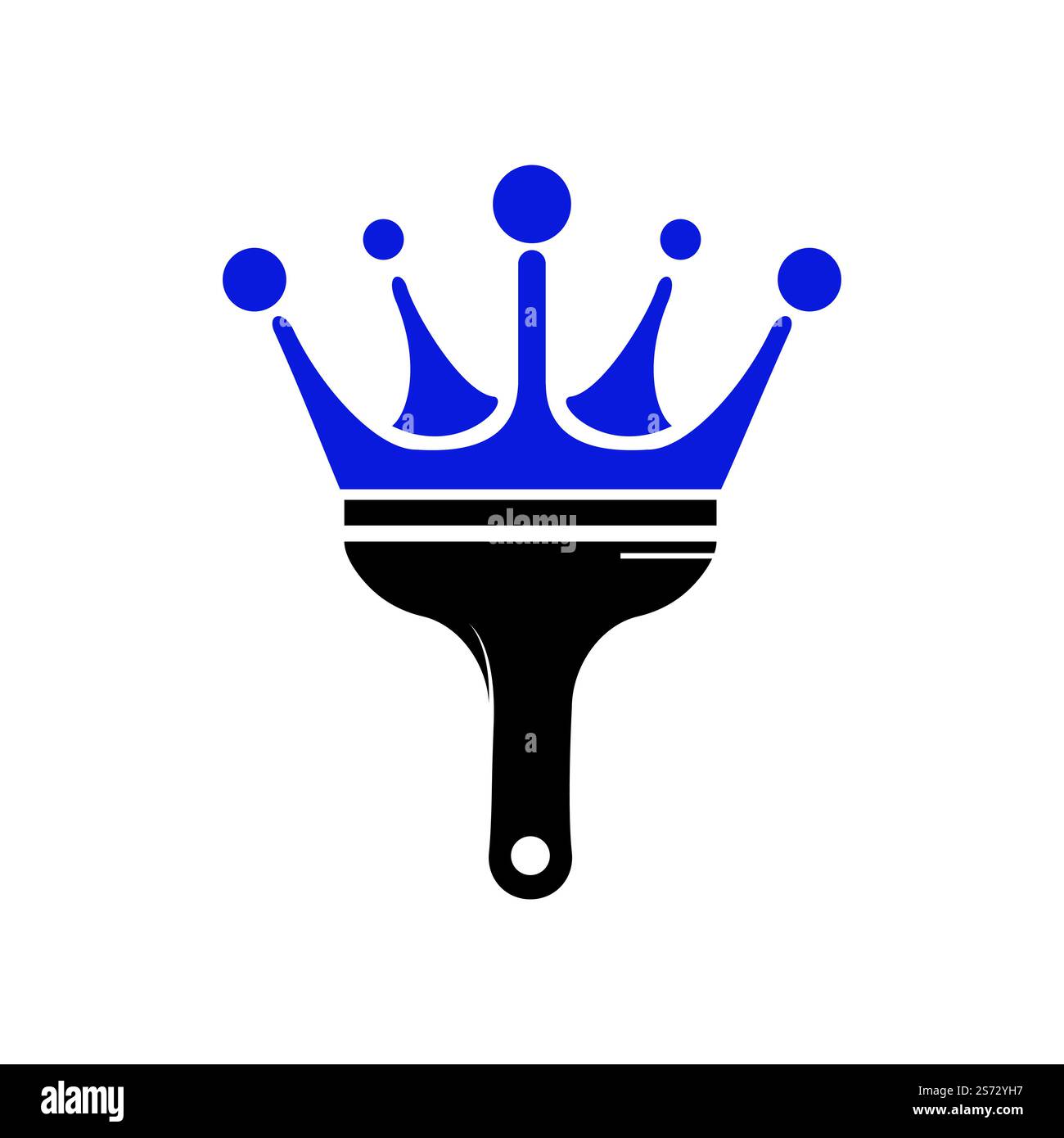 King paint vector logo design. Crown and paint brush icon Stock Vector ...