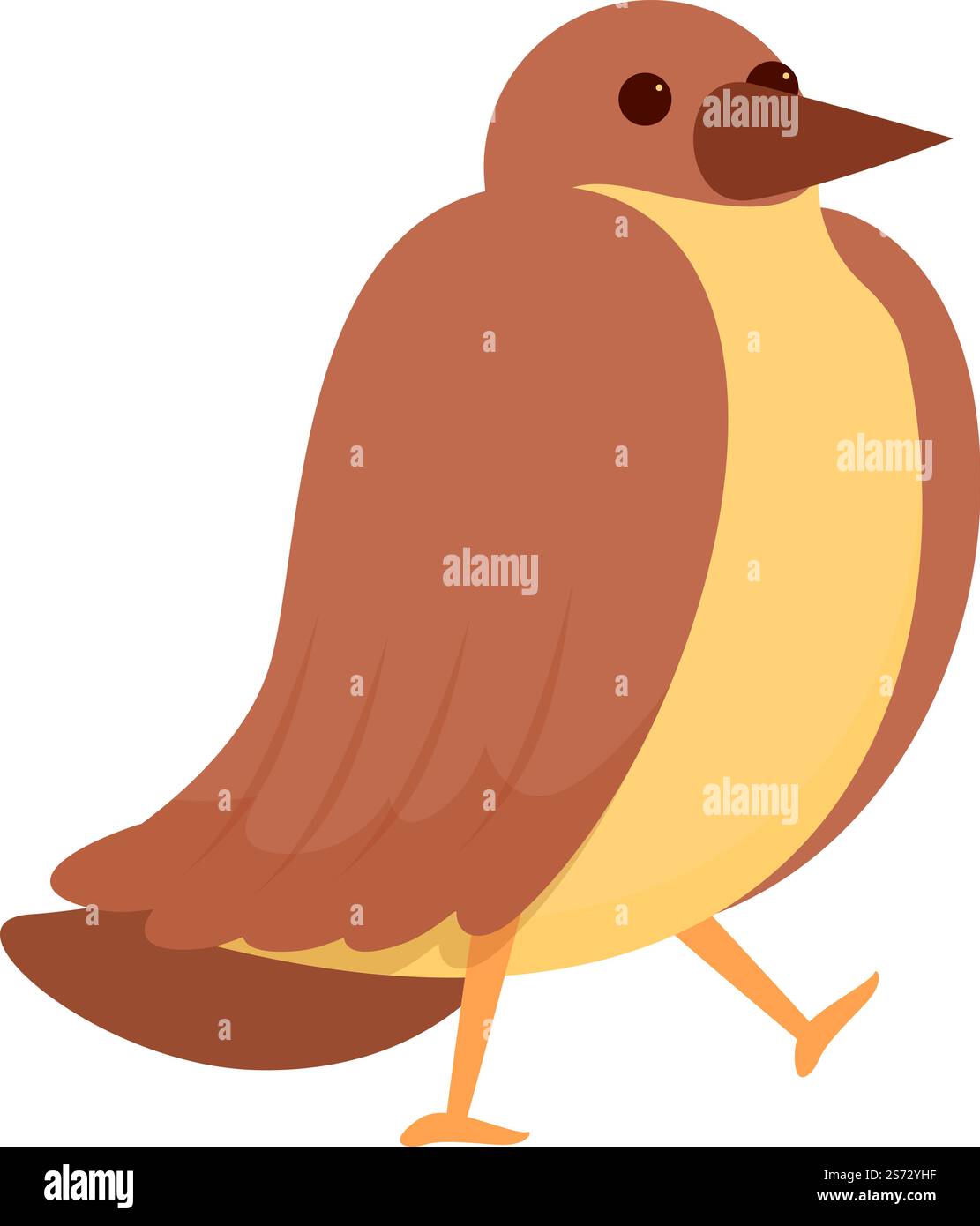 Walking sparrow icon cartoon vector. Flight house. Side passer. Walking sparrow icon cartoon ...