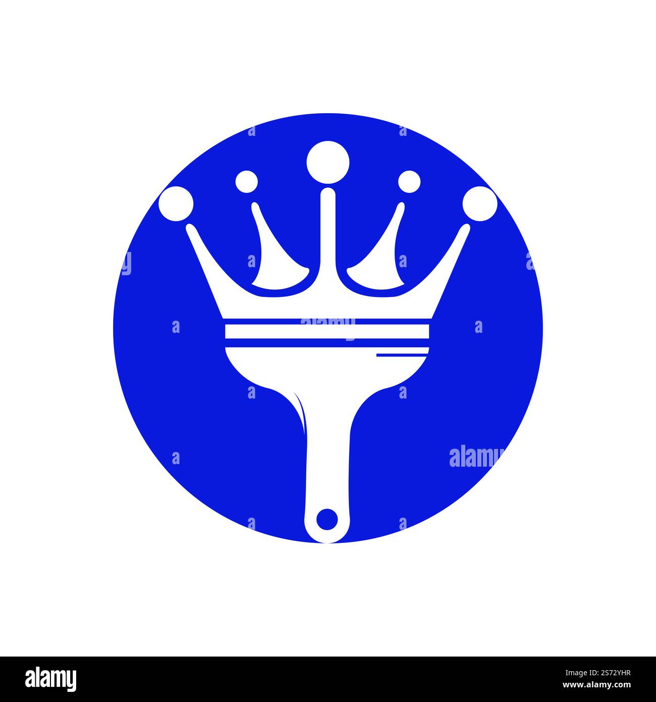King paint vector logo design. Crown and paint brush icon Stock Vector ...
