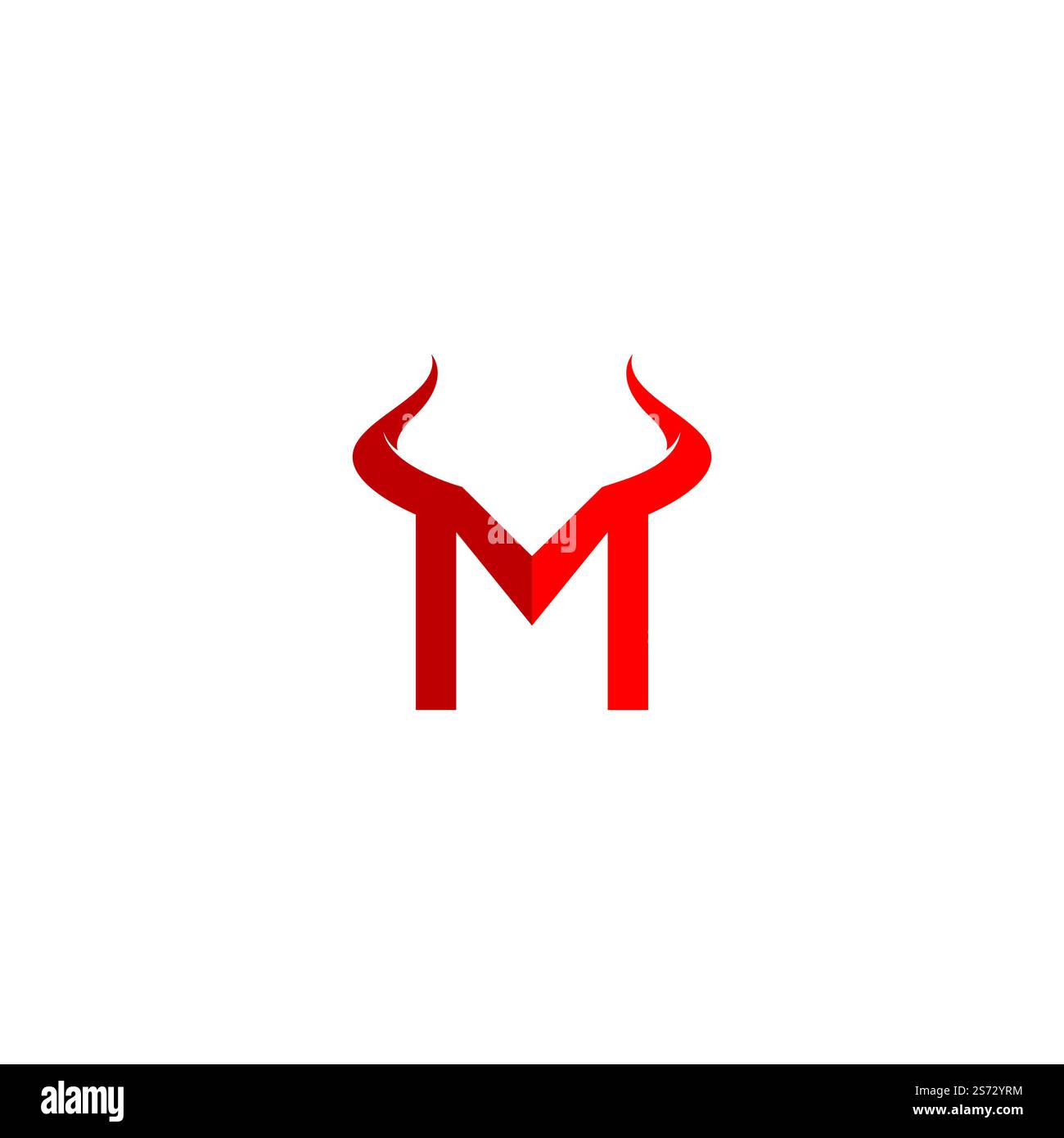 letter M bull logo vector Stock Vector Image & Art - Alamy