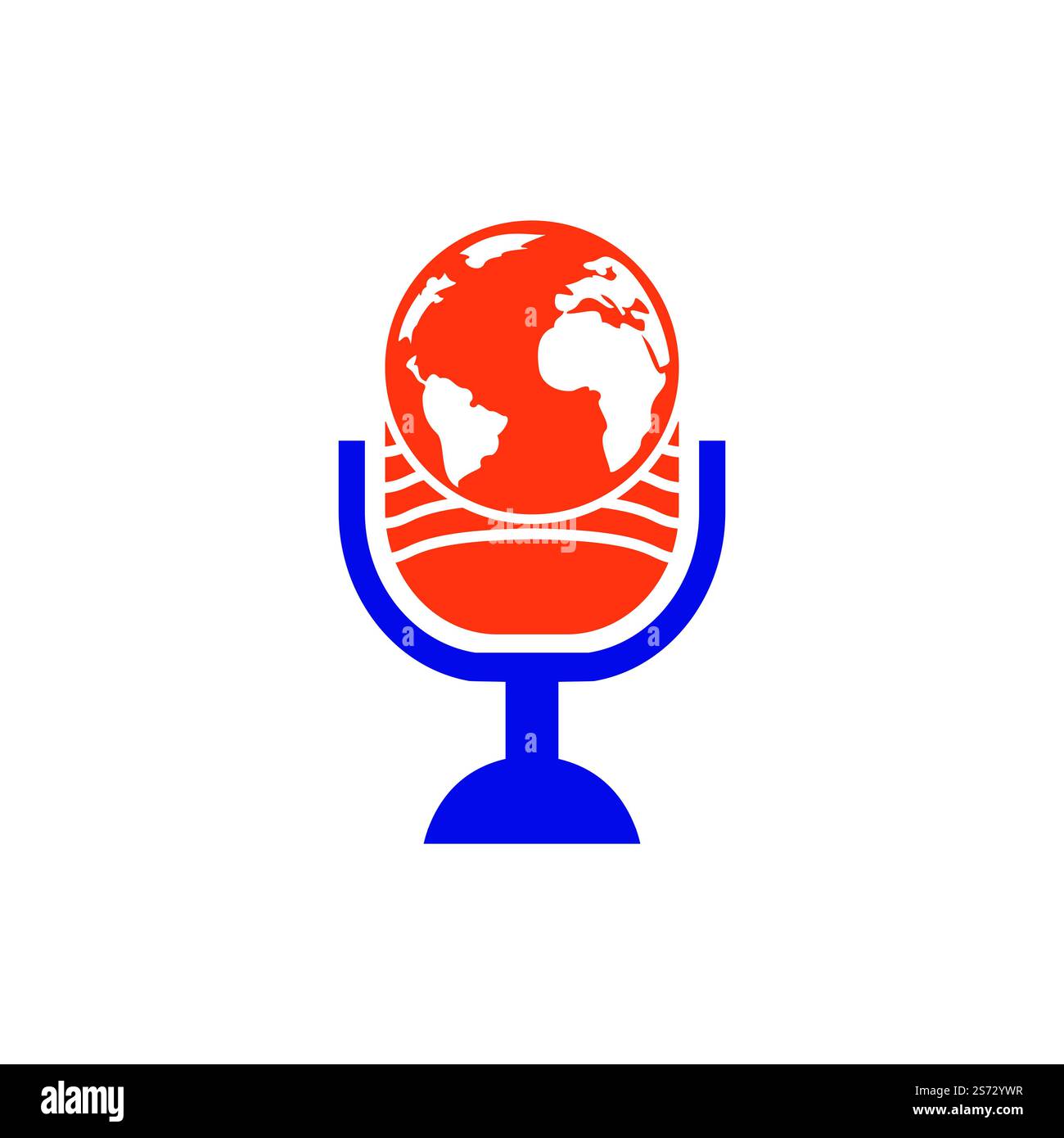 Global podcast logo design. Broadcast entertainment business logo ...