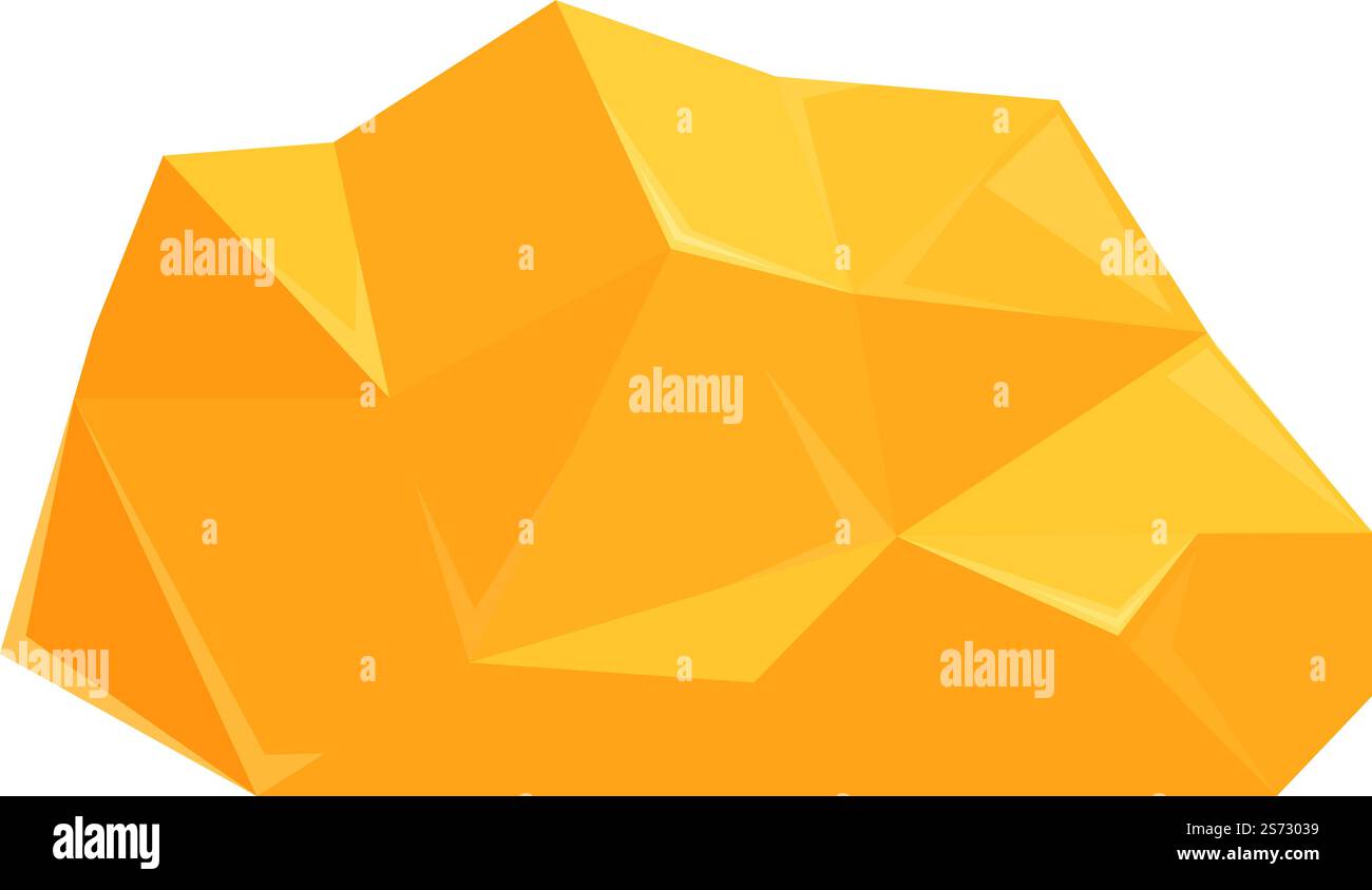 Gold stone icon cartoon vector. Golden mine. Pile treasure. Gold stone ...