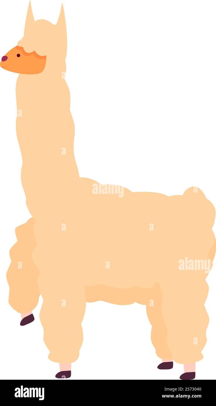Peru lama icon cartoon vector. Funny cute. Cool baby. Peru lama icon ...