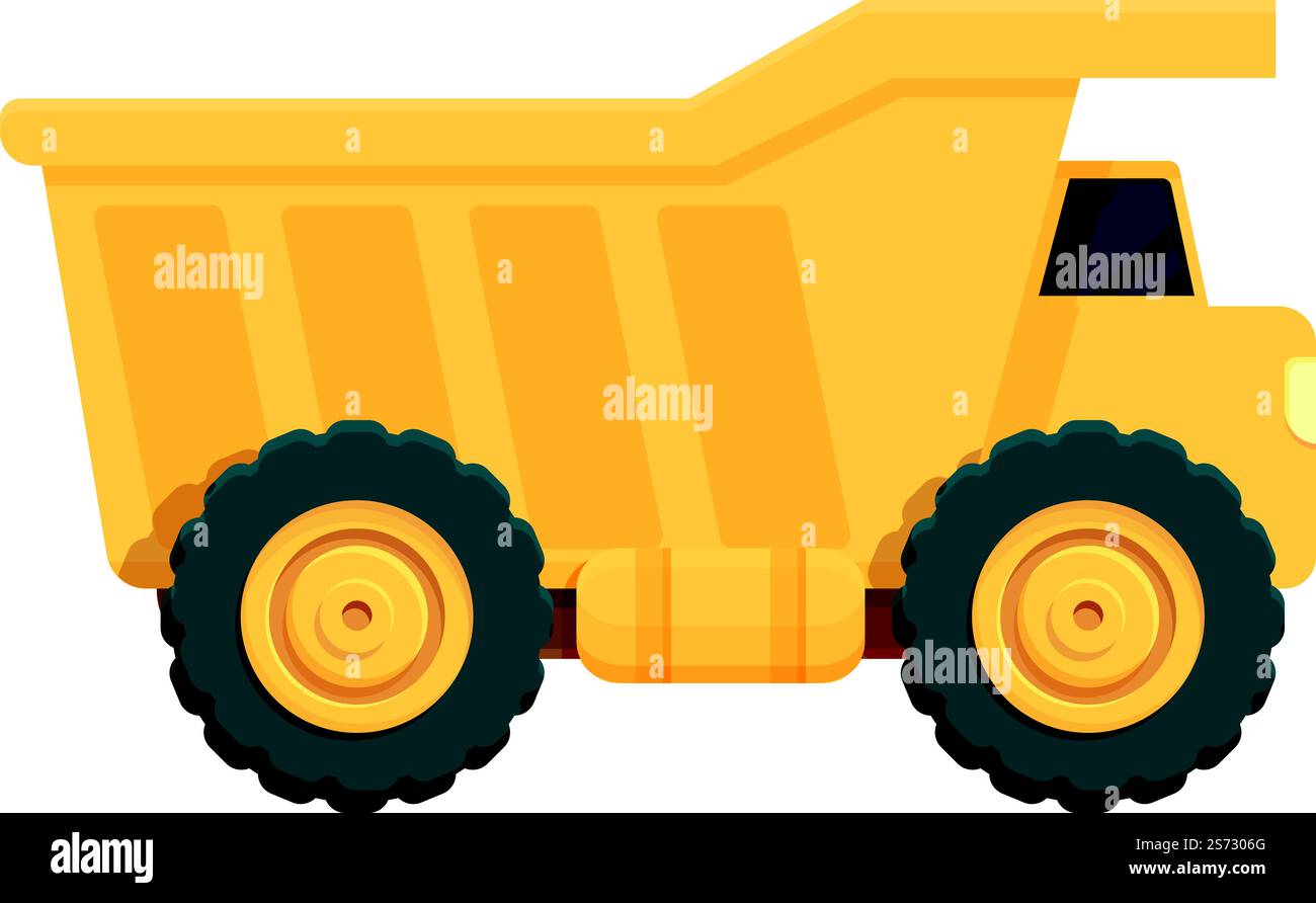 Dumb truck icon cartoon vector. Gold mine. Stone ore. Dumb truck icon ...