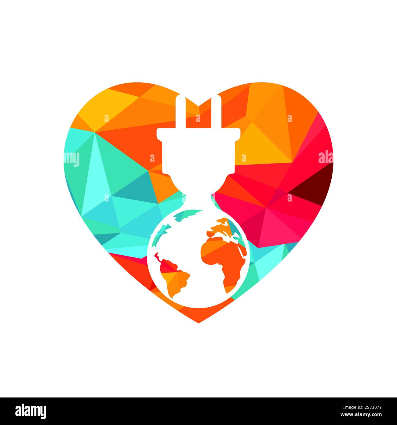 Global electric cord vector logo design template. Global power logo ...