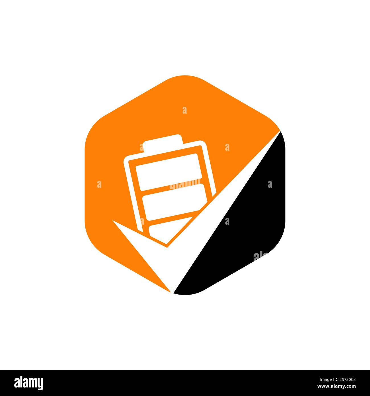 Battery check mark vector logo design template. Vector illustration of ...