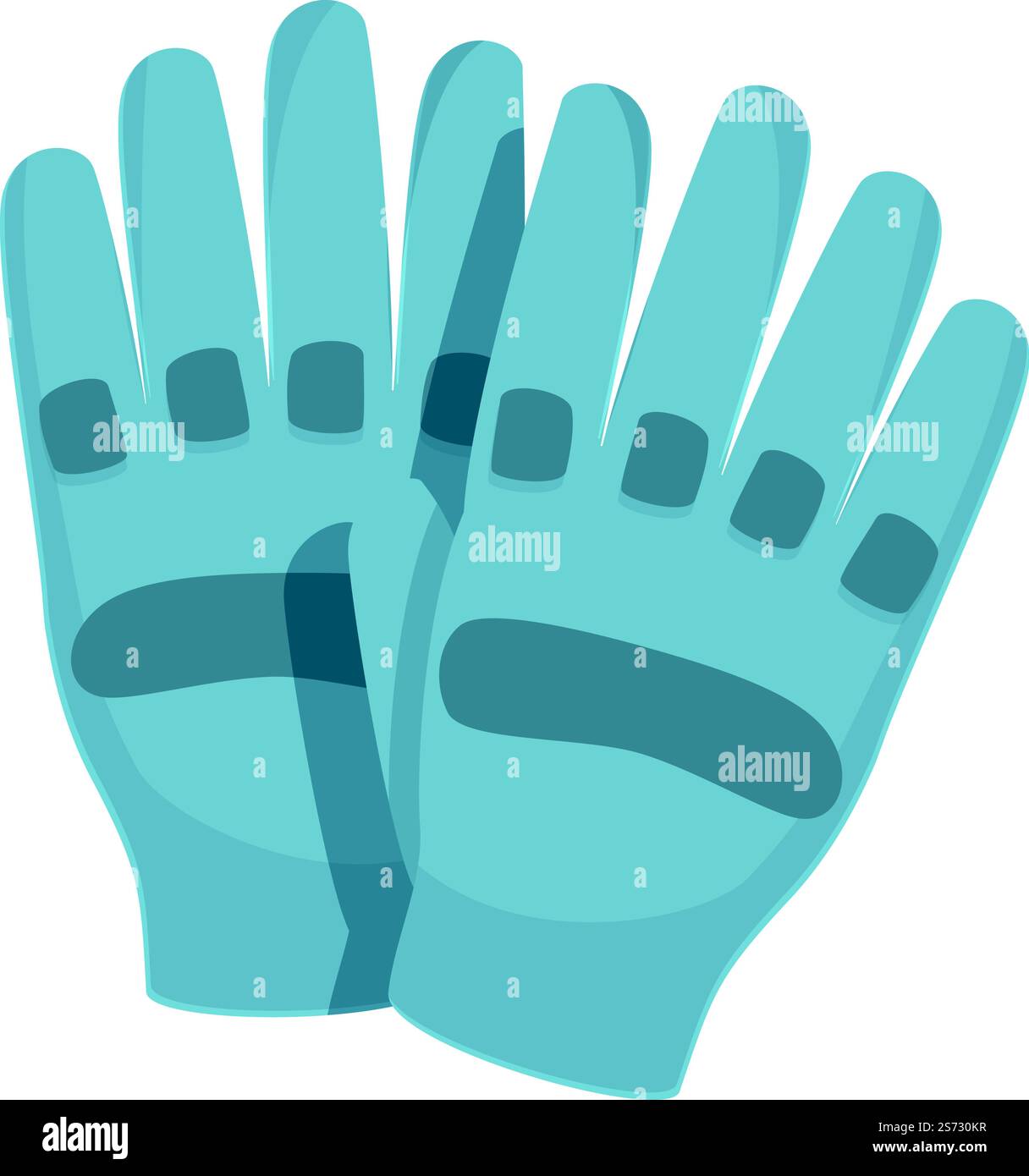 Blue sport gloves icon cartoon vector. Keeper hand. Safety protection ...