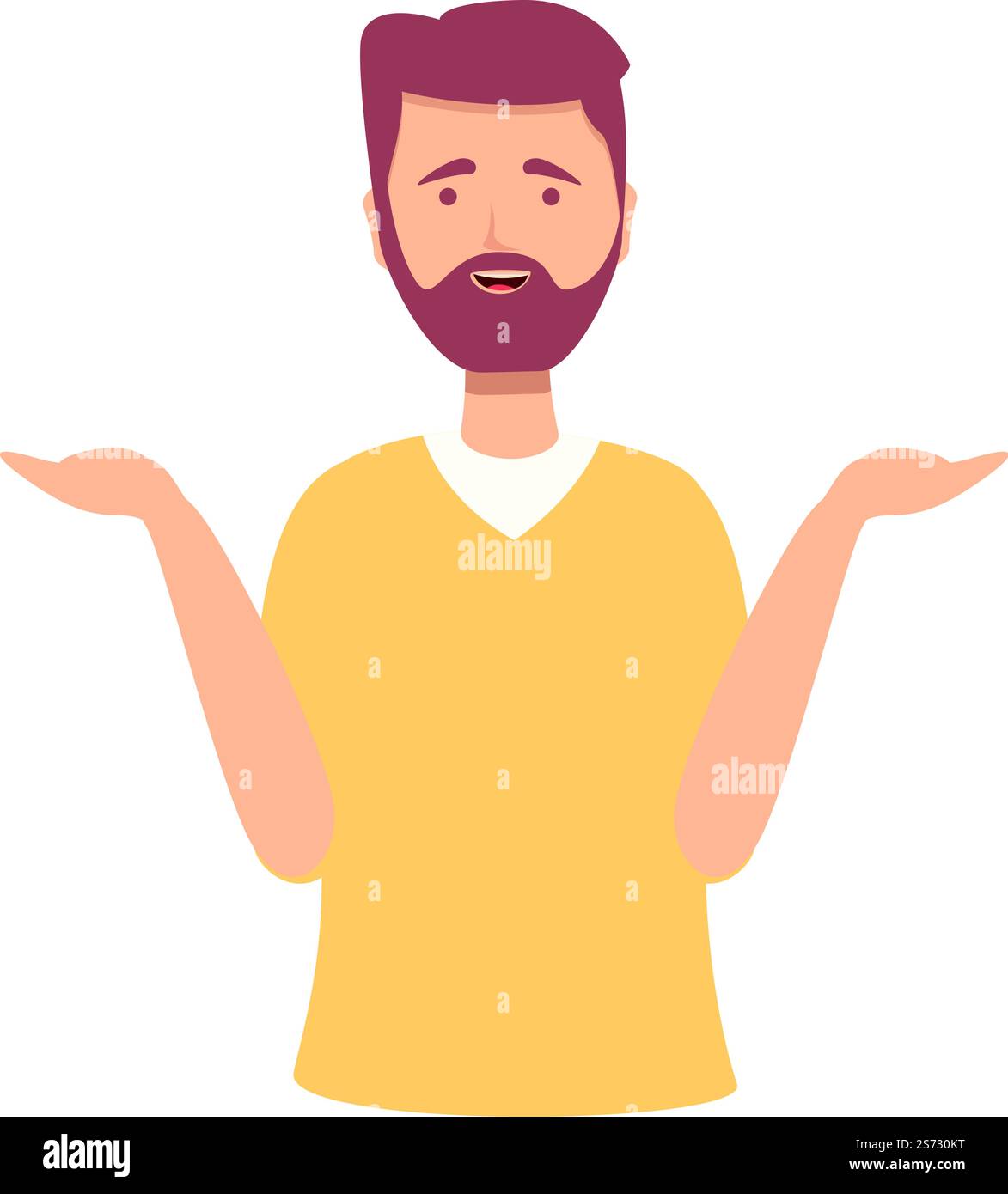 Wow person icon cartoon vector. Happy man. Young positive. Wow person ...