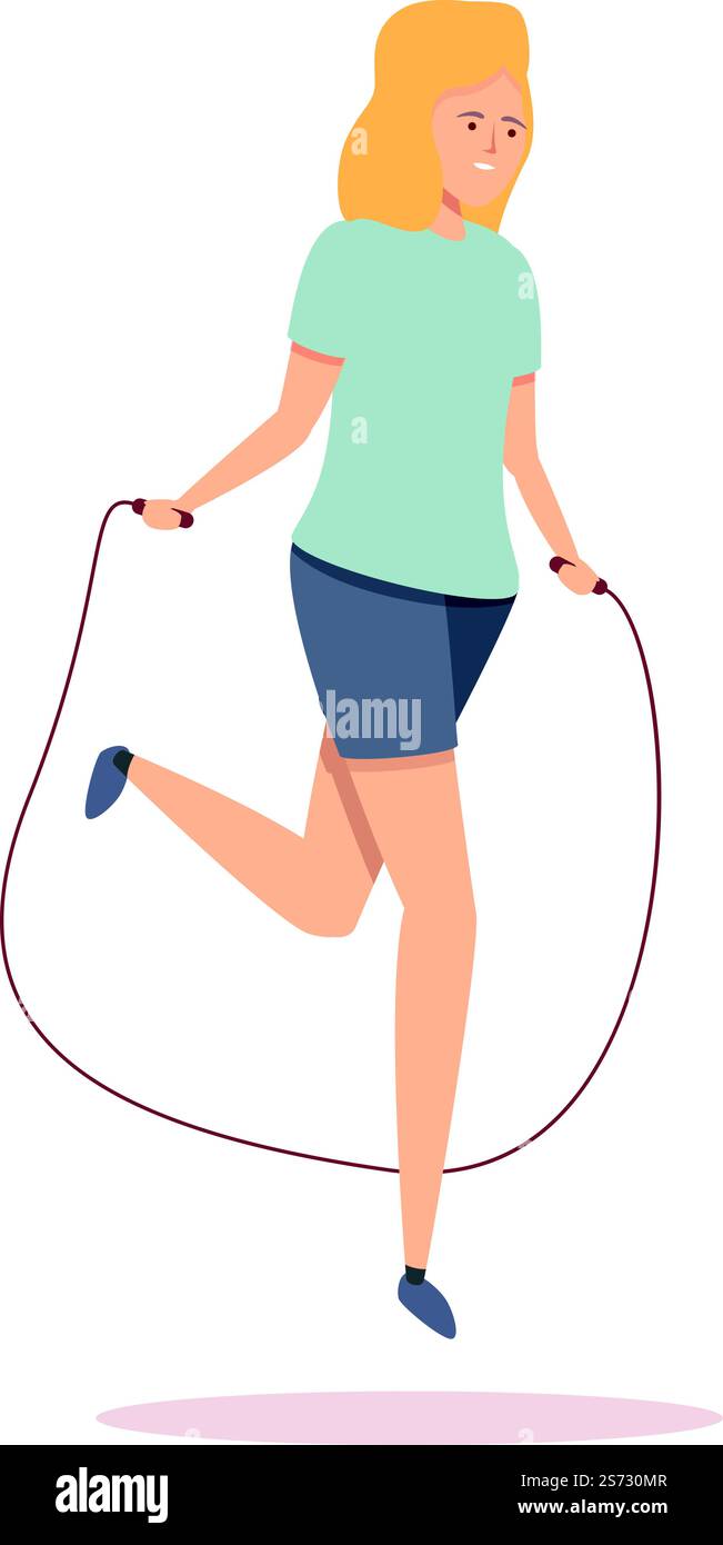 One leg jump icon cartoon vector. Jump rope. Play workout. One leg jump ...