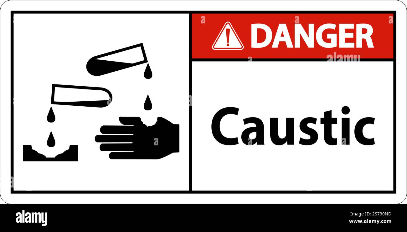 Danger Caustic Symbol Sign On White Background Stock Vector Image & Art ...