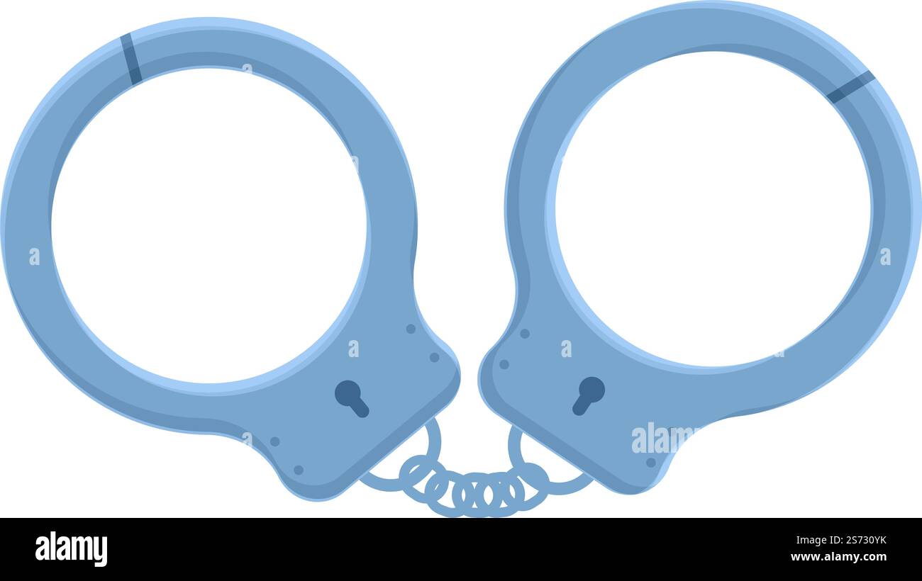 Prison handcuff icon cartoon vector. Police arrest. Criminial cuff ...