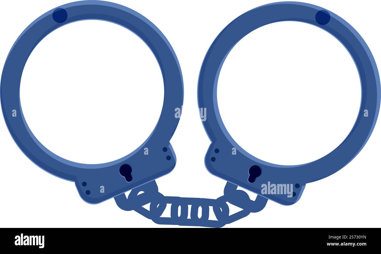 Jail handcuff icon cartoon vector. Hand crime. Lock chain. Jail ...