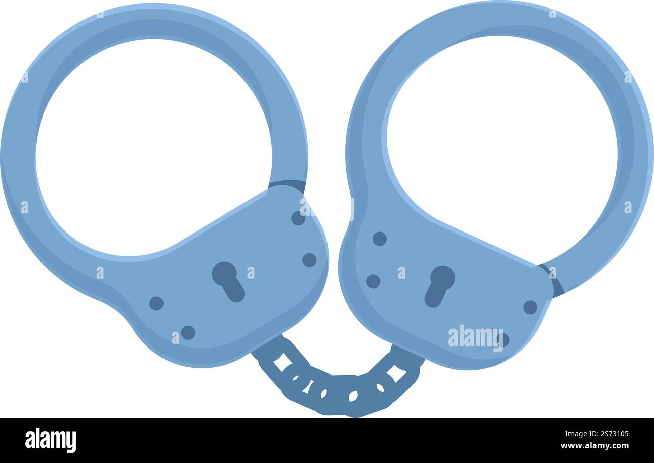 Criminal handcuff icon cartoon vector. Police jail. Prison lock ...