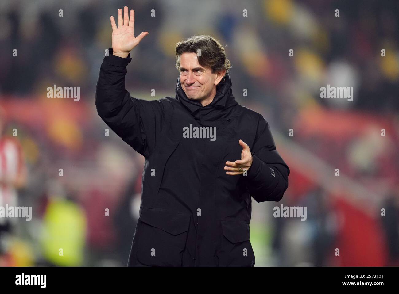 Brentford manager Thomas Frank following the Premier League match at ...