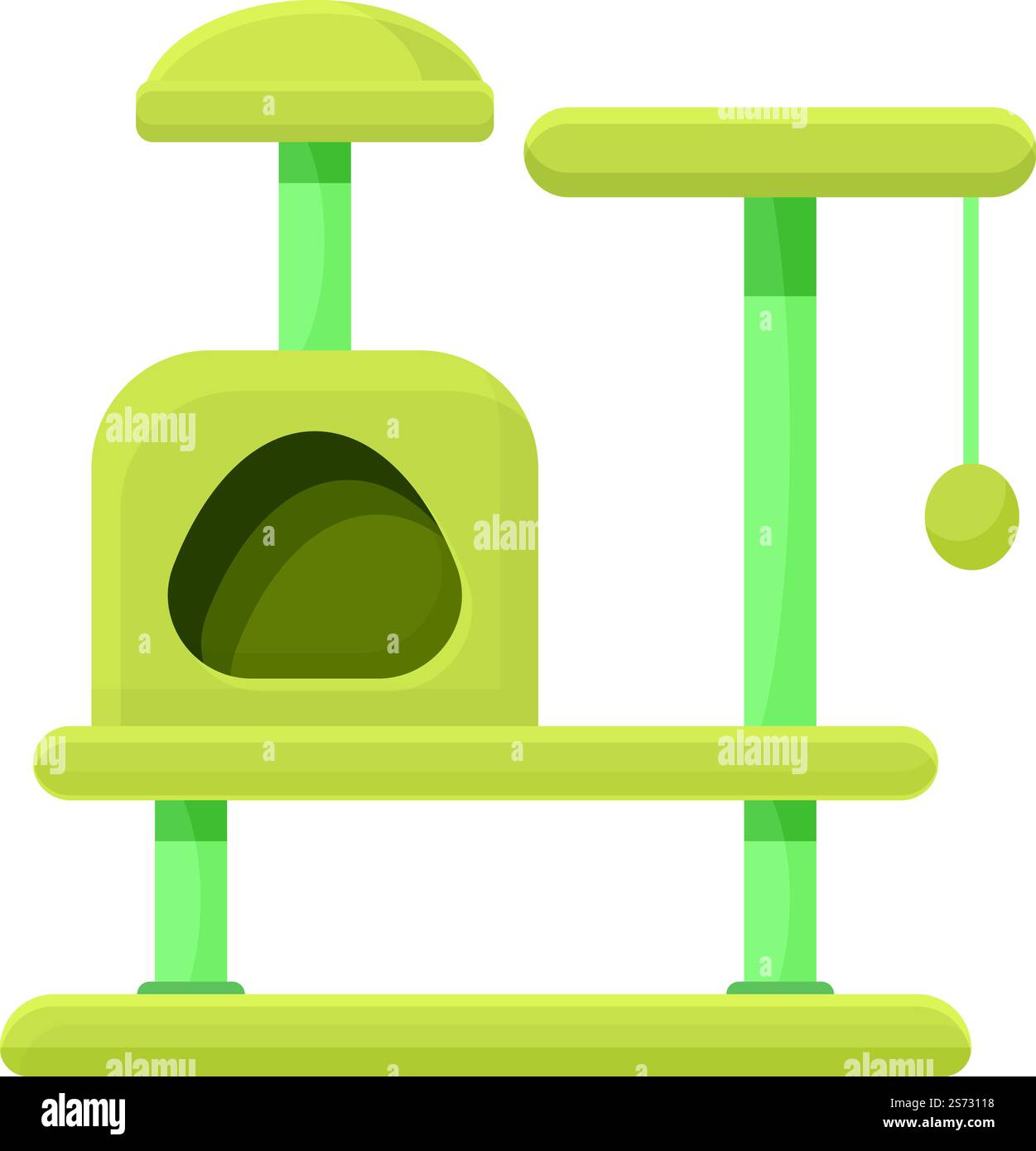 Care cat house icon cartoon vector. Pet shop. Tower climbing. Care cat ...