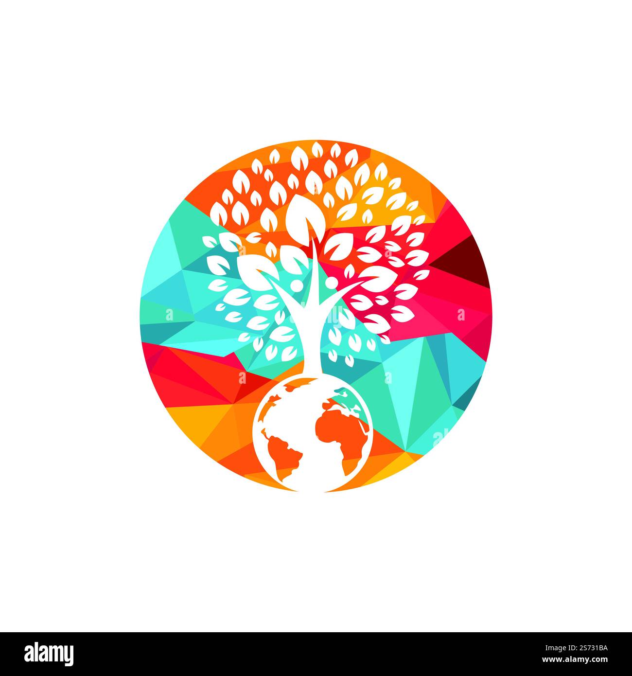 Global human tree vector logo design template Stock Vector Image & Art ...