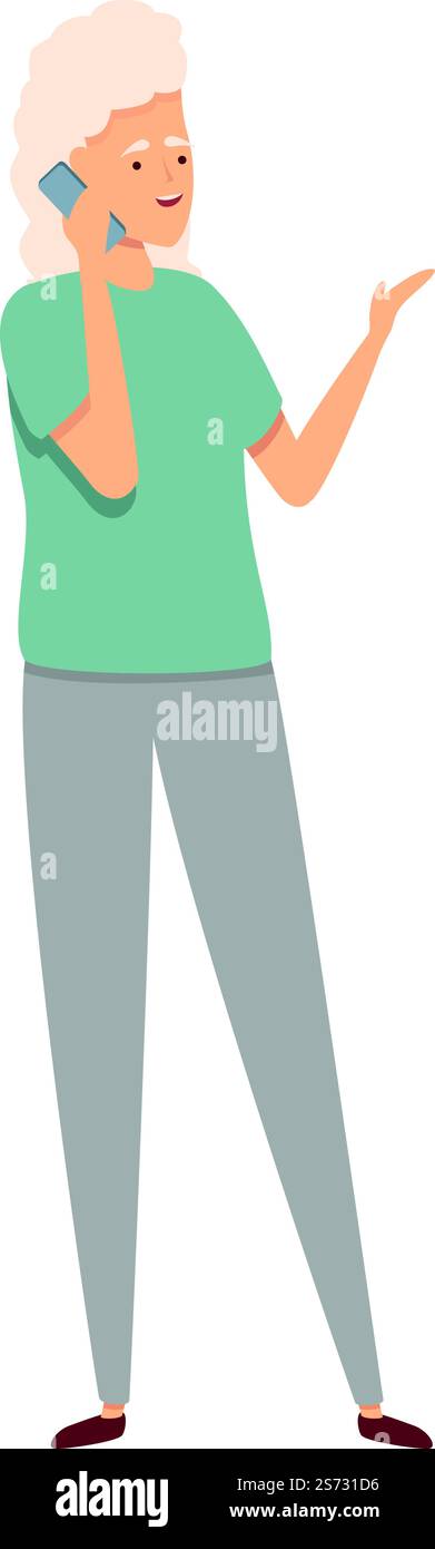 Age call talk icon cartoon vector. Happy elder. Social video. Age call ...