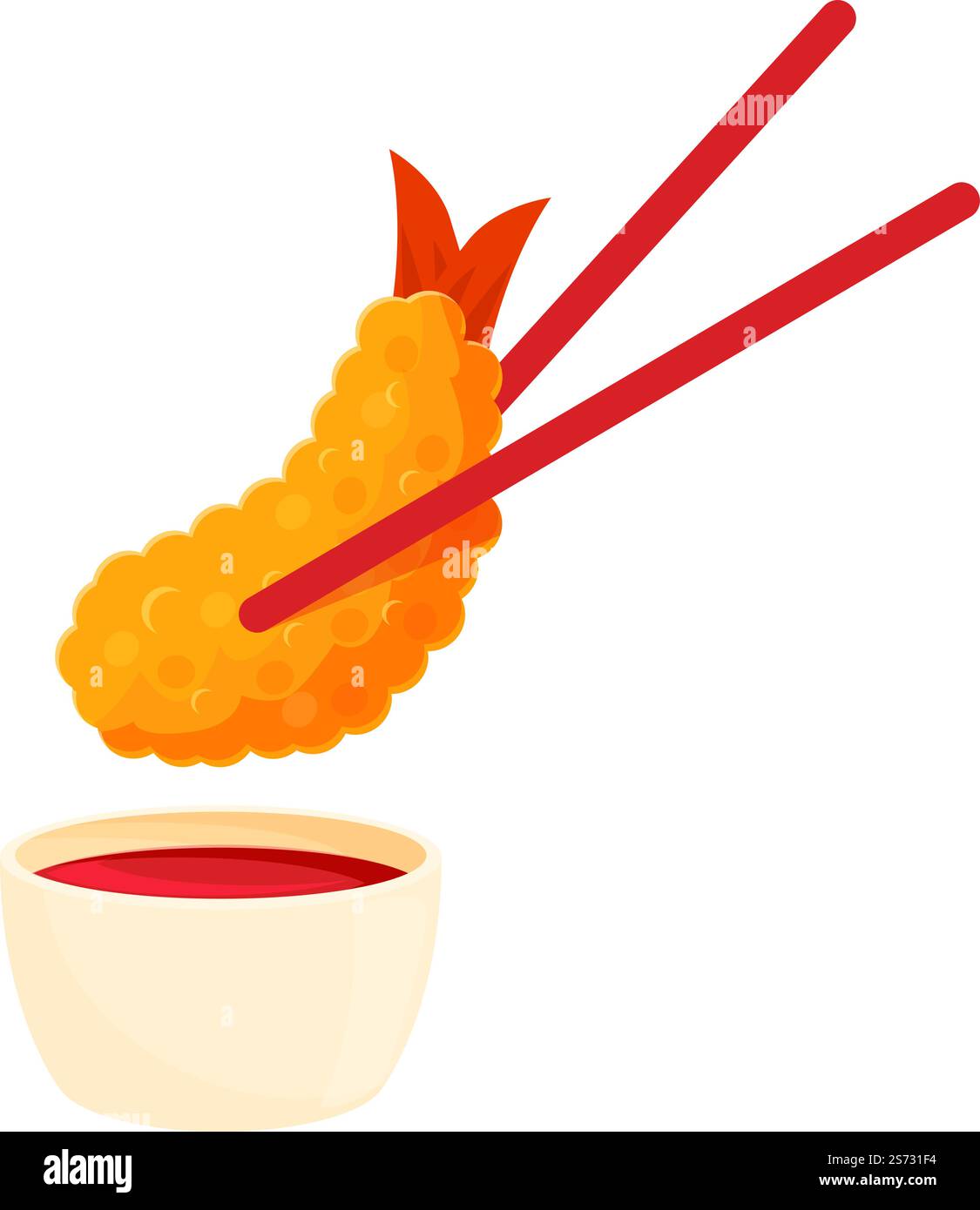 Sauce tempura icon cartoon vector. Fried japanese. Cooking cuisine ...