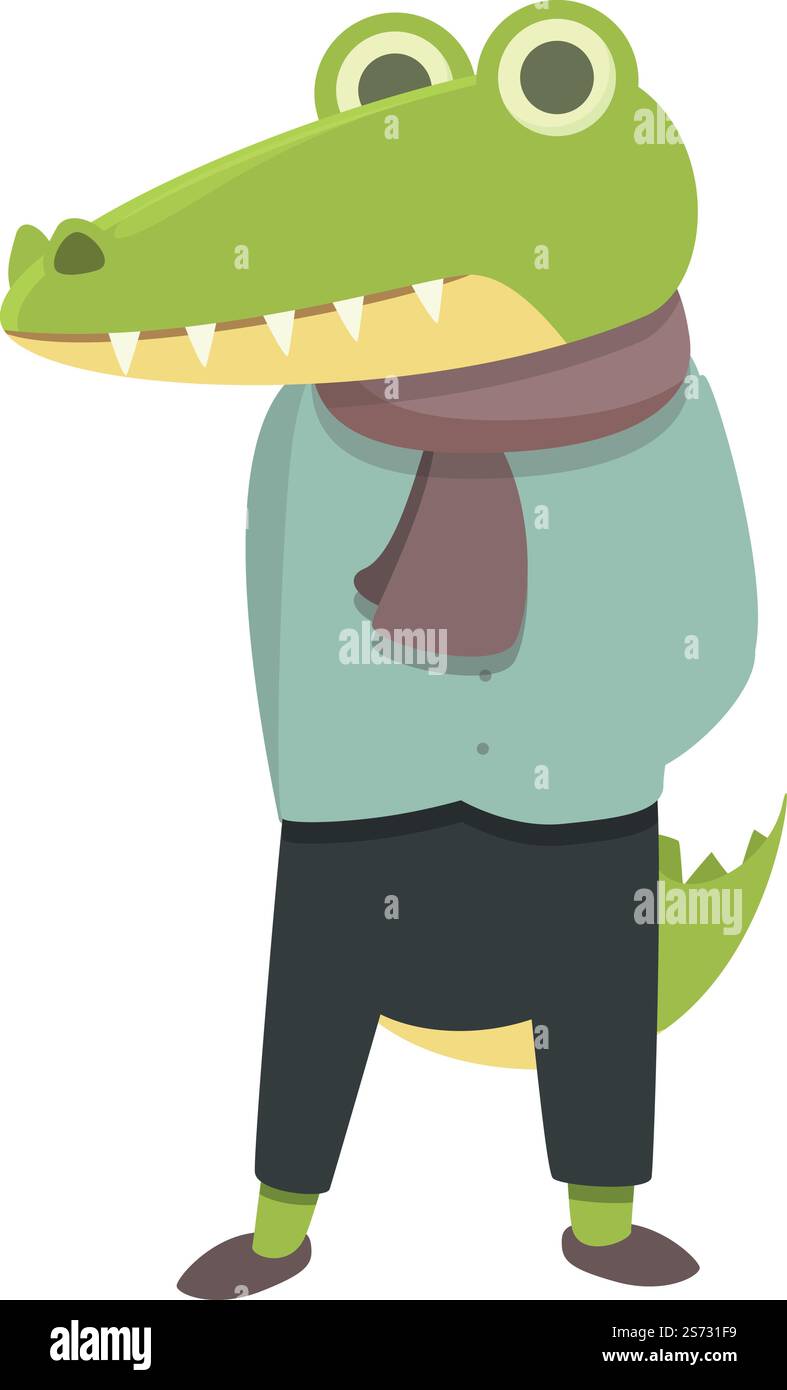 Funny alligator icon cartoon vector. Jungle animal. Gator baby. Funny ...