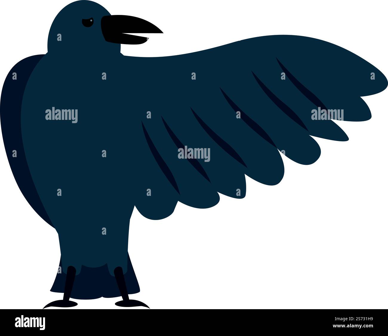 Flight raven icon cartoon vector. Art feather. Stencil death. Flight ...