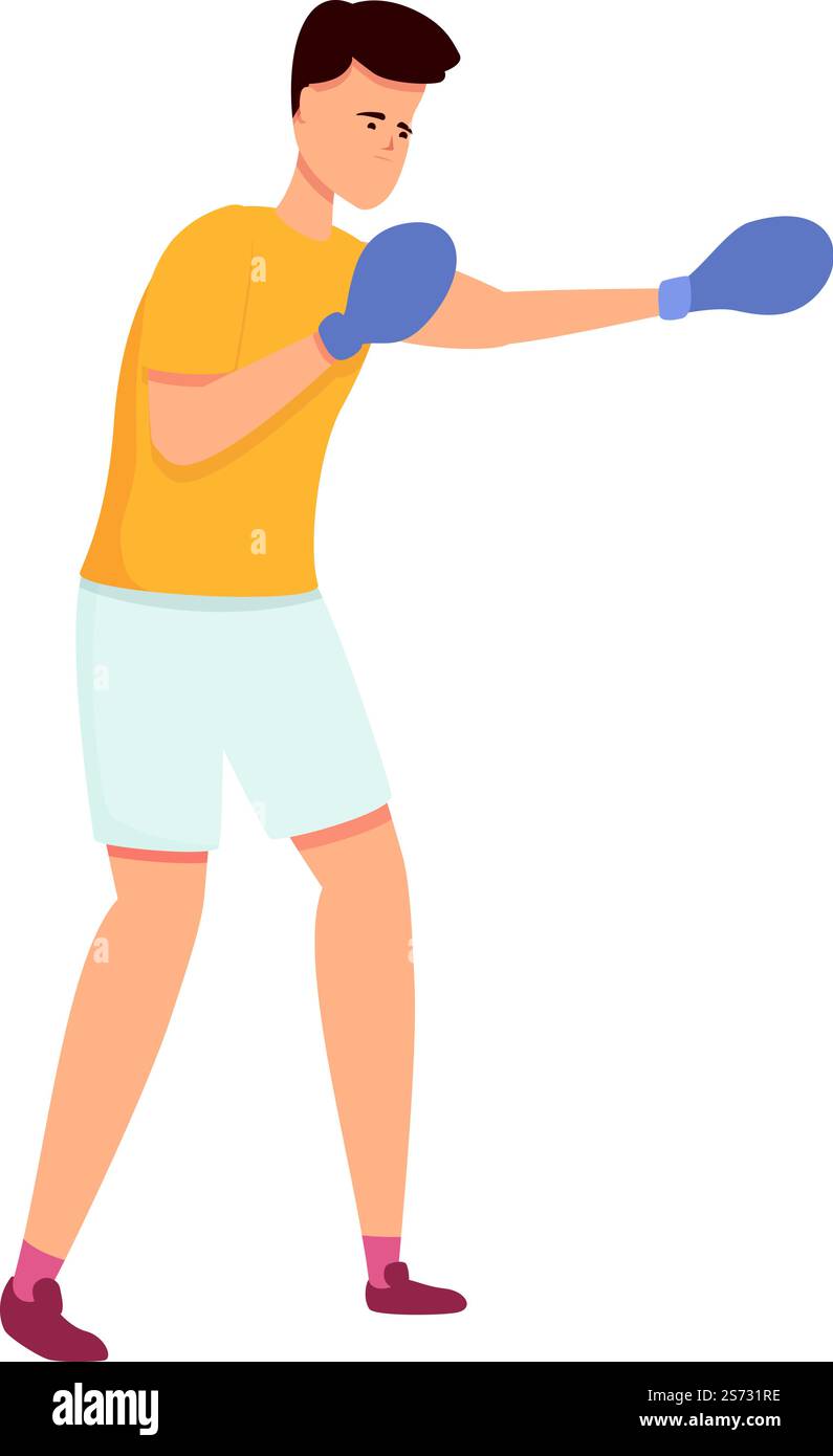 Boxing stress reduction icon cartoon vector. Body lifestyle. Spa life ...