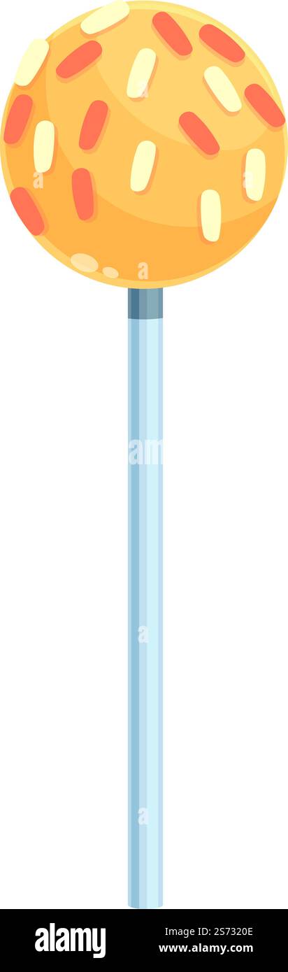 Cake pop icon cartoon vector. Candy chocolate. Sugar stick. Cake pop ...