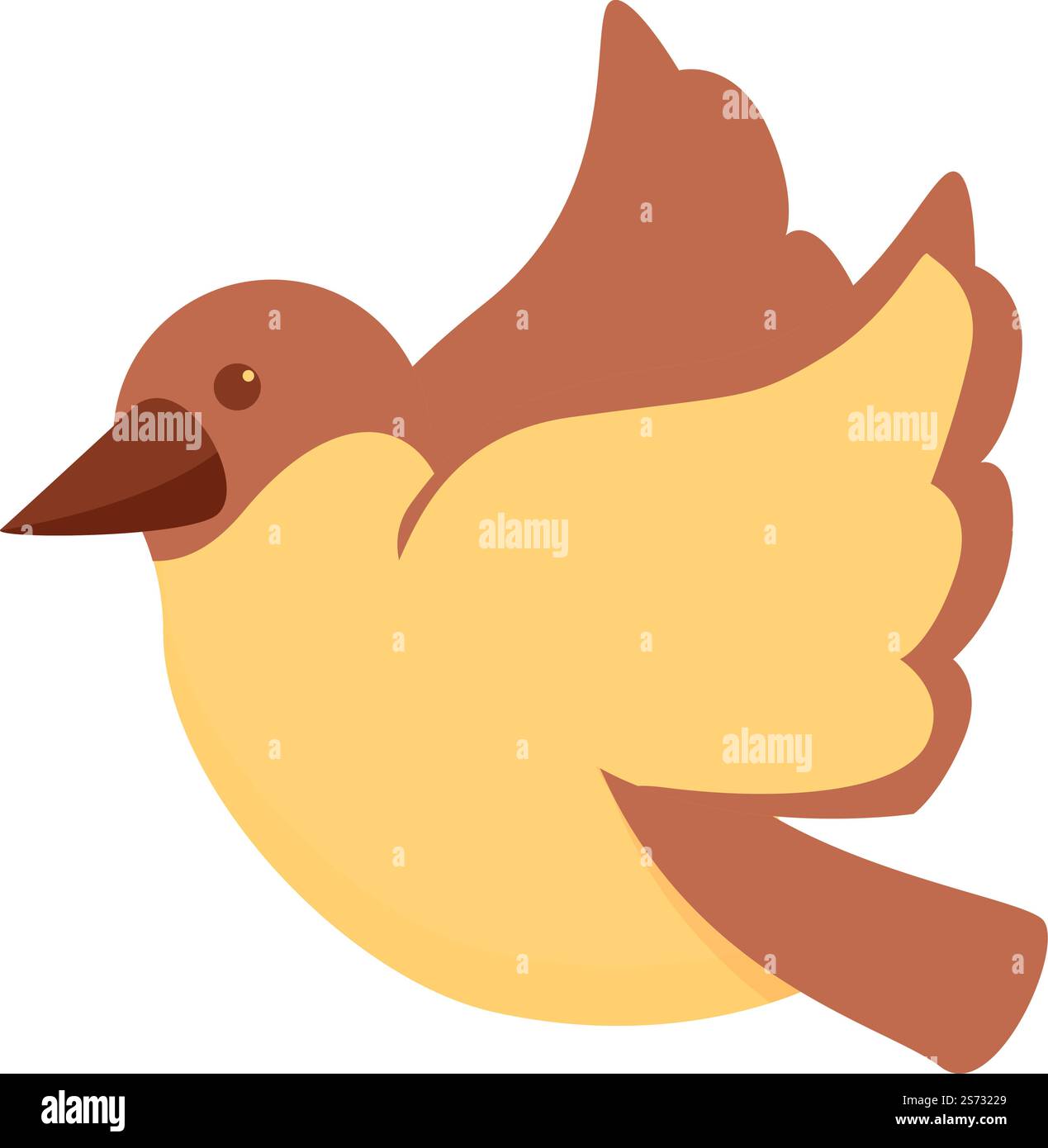 Tree sparrow icon cartoon vector. Small bird. Little passer. Tree sparrow icon cartoon vector ...