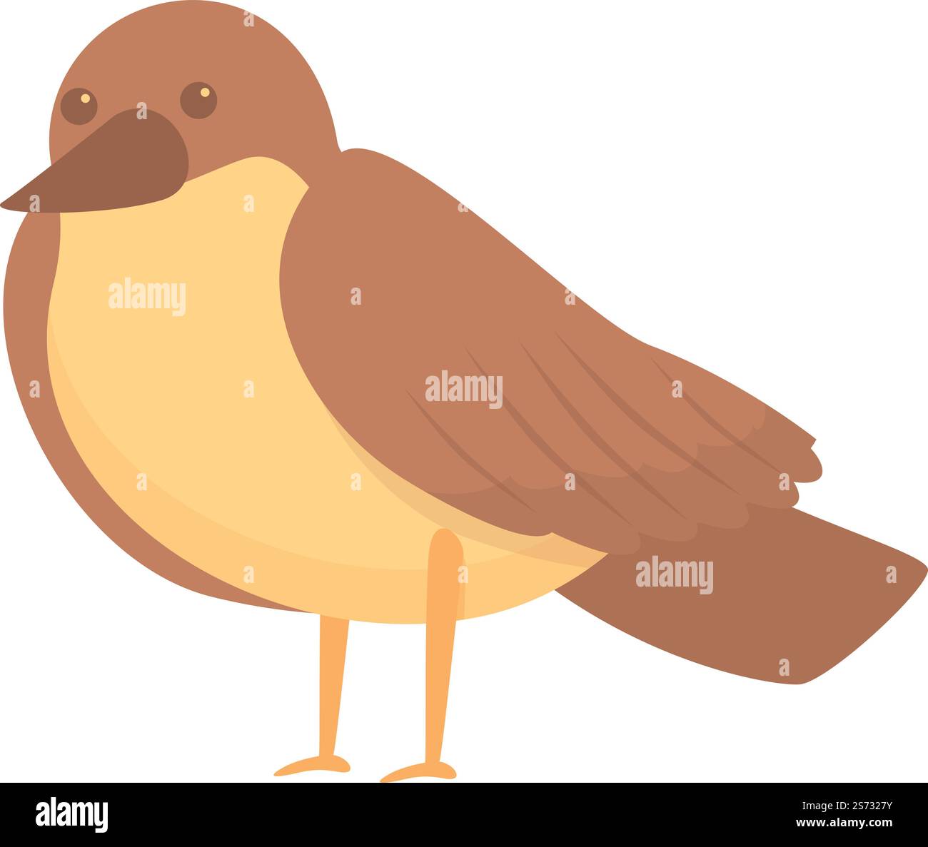 Forest sparrow icon cartoon vector. Tree bird. Little side. Forest ...